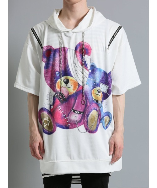 semantic design（セマンティックデザイン） アンサンブル 「ストレッチ」セマンティックデザイン×PSYCHONATION 半袖ビッグプルパーカー+タンク アンサンブル ...