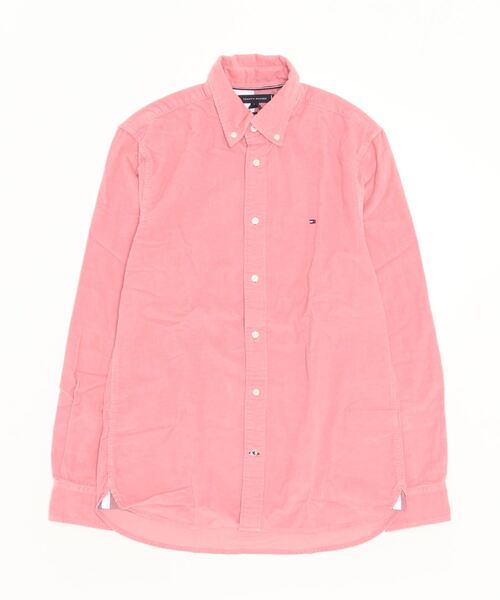 Pink tommy hilfiger shirt store