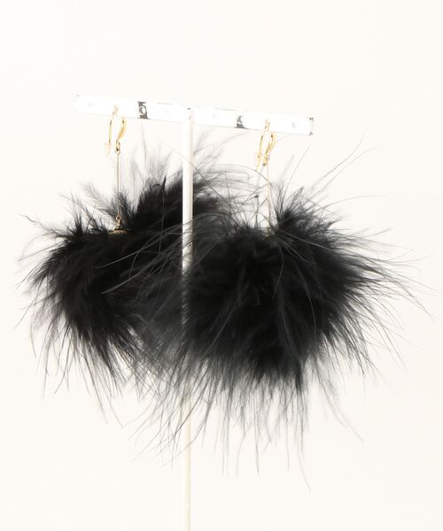 TONE ピアス 「Le soleil」揺れる マラボーファー ピアス(MA) レディース : ZOZOTOWN Yahoo!店 - 通販 - Yahoo!ショッピング