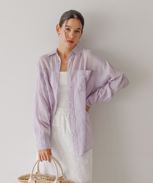 BAYFLOW ブラウス シャツ 「夏の羽織りに」コットンシアーシャツ レディース : ZOZOTOWN Yahoo!店 - 通販 - Yahoo!ショッピング