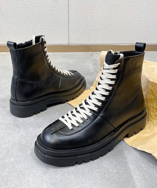 BURNER（バーナー） ブーツ 「OKUOKU 0909」シンセティックレザー シューズ oku-shoes-654679478504-78 ...