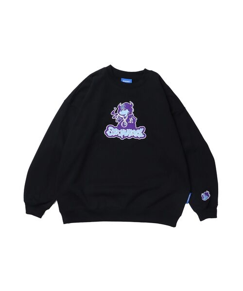 トレーナー スウェット 「SEQUENZ」 LIL DEMON EMB. C/N SWEAT / 裏起毛 デビル ワッペン オーバーサイズ クルーネッ :77126479:ZOZOTOWN ...