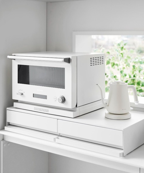 tower tower（タワー）2way キッチン家電下引き出し＆スライドテーブル W80 : ZOZOTOWN Yahoo!店 - 通販 - Yahoo!ショッピング