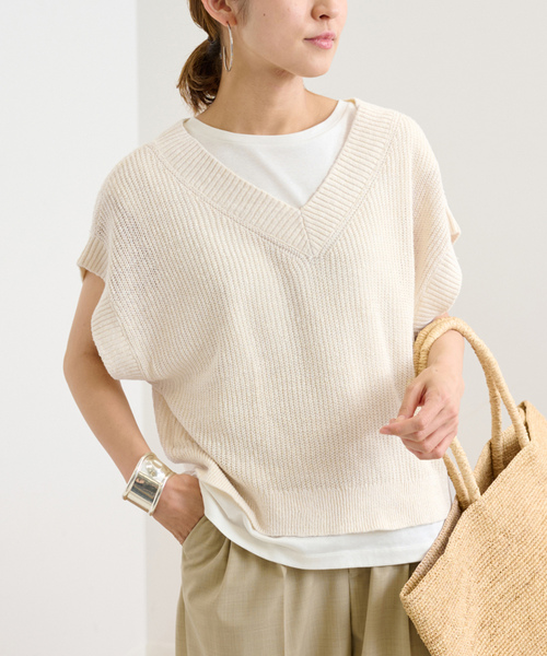 FRAMeWORK 「FRAMeWORK」 半袖ニット FREE ホワイト系その他 レディース : ZOZOTOWN Yahoo!店 - 通販 - Yahoo!ショッピング