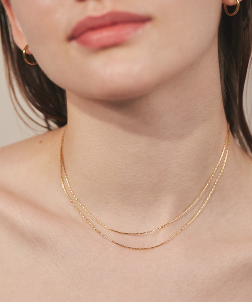 ciite' ネックレス 「 金属アレルギー対応 」 2連チェーンネックレス サージカルステンレス 36〜41cm， 39〜44cm レディース : ZOZOTOWN Yahoo!店 - 通販 ...