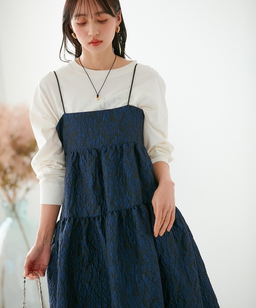 VIS ワンピース 「VISDRESS」ふくれジャガードフレアワンピース「洗える」 : ZOZOTOWN Yahoo!店 - 通販 - Yahoo!ショッピング