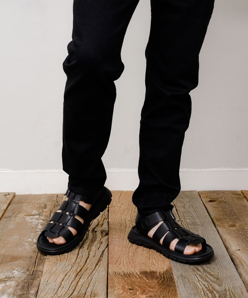 Yahoo!オークション - 「SVEC」 サンダル 42 ブラック メンズ