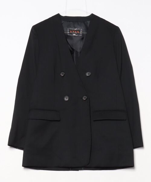 EVEX by KRIZIA（エヴェックスバイクリツィア） ノーカラージャケット 40 ブラック レディース : ZOZOTOWN Yahoo!店 - 通販 - Yahoo!ショッピング