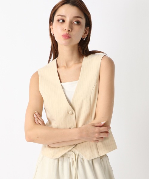 FOREVER21 ベスト ジレ 「2024SS」ピンストライプジレ レディース : ZOZOTOWN Yahoo!店 - 通販 - Yahoo!ショッピング