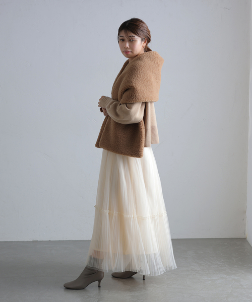 Yahoo!オークション - 「La TOTALITE」 ロングスカート FREE ベージュ ...