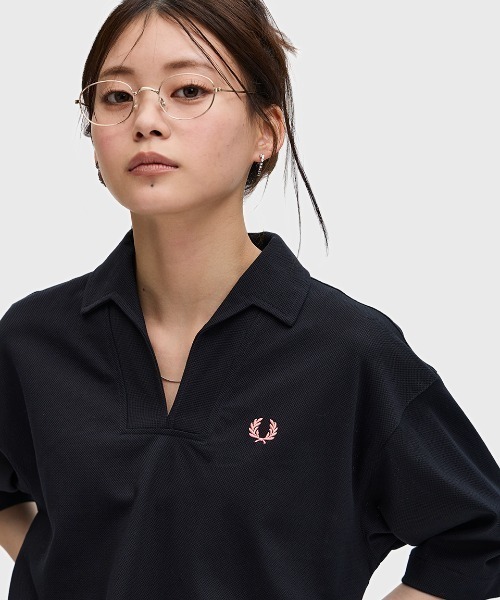 FRED PERRY ブラウス シャツ Open Collar Mesh Shirt／オープンカラーメッシュシャツ レディース : ZOZOTOWN Yahoo!店 - 通販 - Yahoo ...