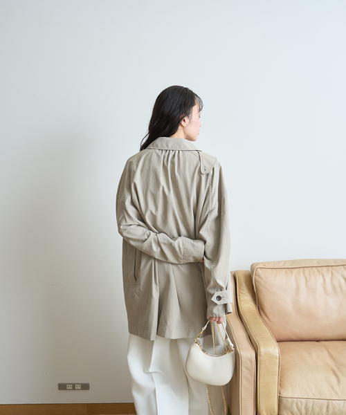 Rouge vif（ルージュ ヴィフ） ステンカラーコート コート ピーチ加工