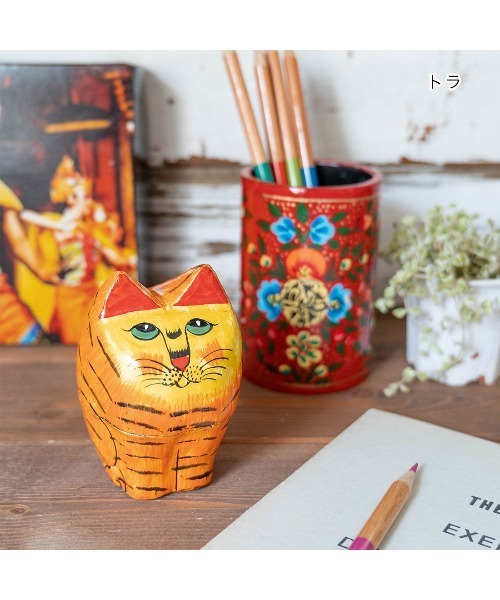 salle de bal（サルデバル） 収納 ペーパーマッシュ 立ちネコ TCI : ZOZOTOWN Yahoo!店 - 通販 - Yahoo!ショッピング