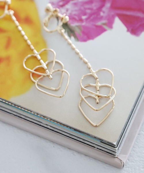 tiny イヤリング 3連ハートイヤリング「tiny tiny(ティニーティニー)」 レディース : ZOZOTOWN Yahoo!店 - 通販 - Yahoo!ショッピング