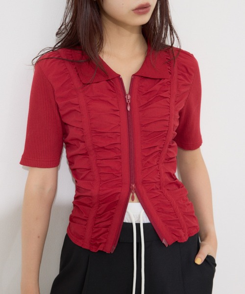 SLY（スライ） カーディガン FREE レッド レディース : ZOZOTOWN Yahoo!店 - 通販 - Yahoo!ショッピング