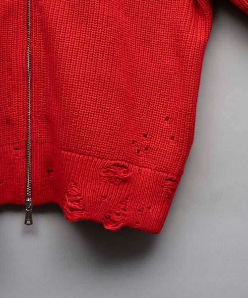 ニット 「UNISEX」Embroidery Damage Prime-Over Drivers Knit/エンブロイダリーダメージプライムオーバード : 86041492 ...