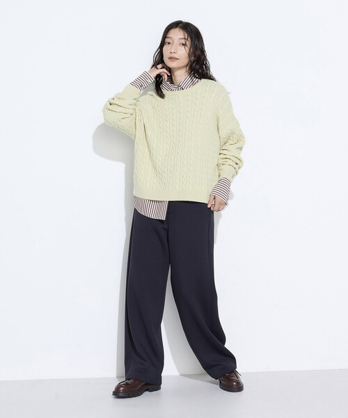 COMME CA Wardrobe スラックス パンツ レーヨンミックスダンボール