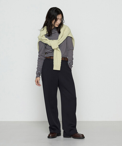 COMME CA Wardrobe スラックス パンツ レーヨンミックスダンボール