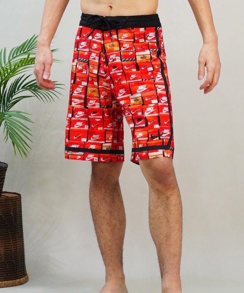 NIKE 水着 NIKE/ナイキ Men's 9” Board Shorts スイムショーツ 水陸両用 総柄 ストレッチ NESSE503 ...
