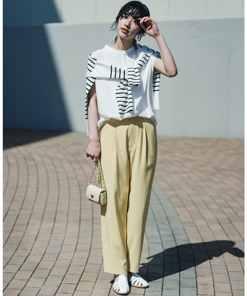 Yahoo!オークション - 「haco 」 ノースリーブブラウス MEDIUM ベージ...