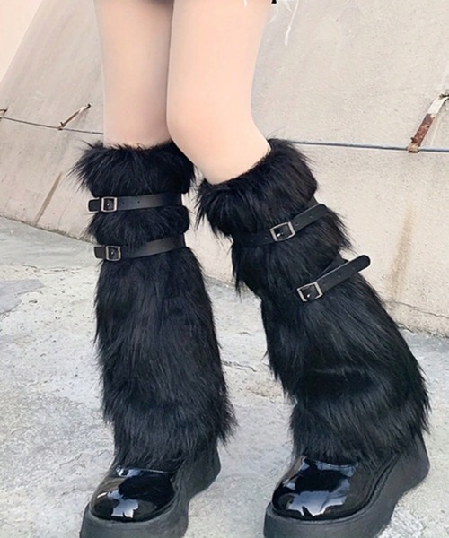 CALIFORNIA OUTFITTERS レッグウォーマー 9C63 フェイクファー レッグ