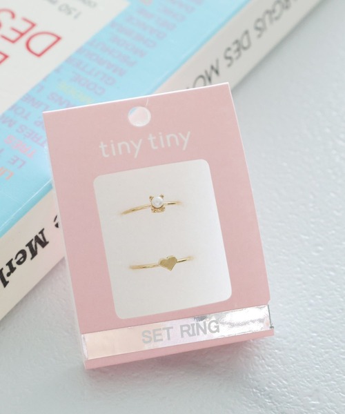 tiny 指輪 モチーフ2SETリング「tiny tiny(ティニーティニー)」 レディース : ZOZOTOWN Yahoo!店 - 通販 - Yahoo!ショッピング