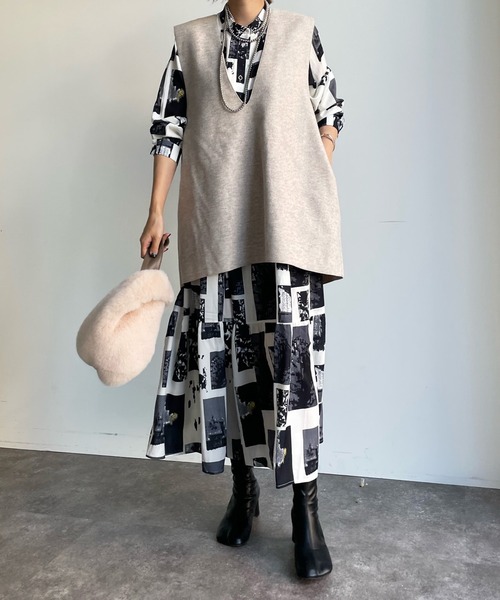 Yahoo!オークション - 「DouDou」 長袖ワンピース FREE ブラック レデ...