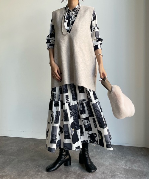 Yahoo!オークション - 「DouDou」 長袖ワンピース FREE ブラック レデ...