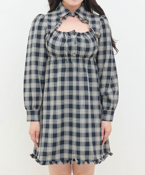 Yahoo!オークション - 「TITTY&CO.」 シャツワンピース MEDIUM グレー ...