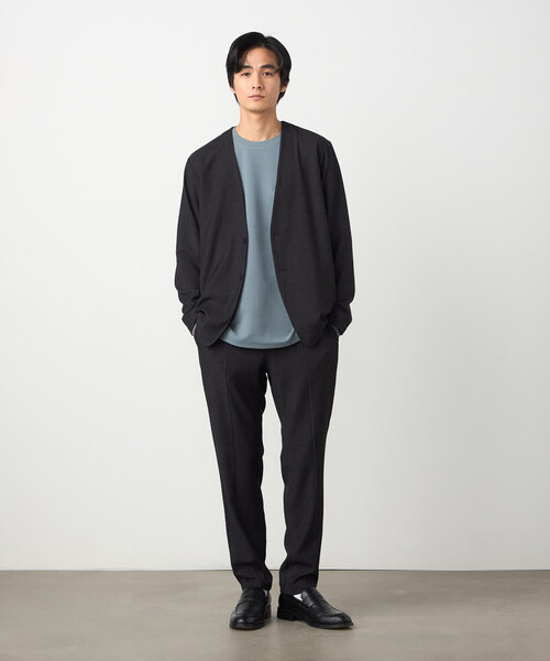 COMME CA ISM（コムサイズム） カジュアルスーツ 「セットアップ対応」デニムライクストレッチ ノーカラージャケット メンズ : ZOZOTOWN Yahoo!店 - 通販 ...