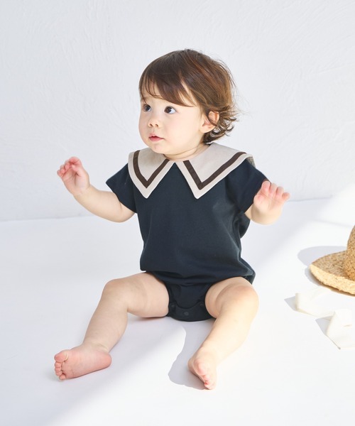 pairmanon ベビー服 「リンクコーデ」「ベビー」セーラーカラー 半袖ロンパース キッズ : ZOZOTOWN Yahoo!店 - 通販 - Yahoo!ショッピング