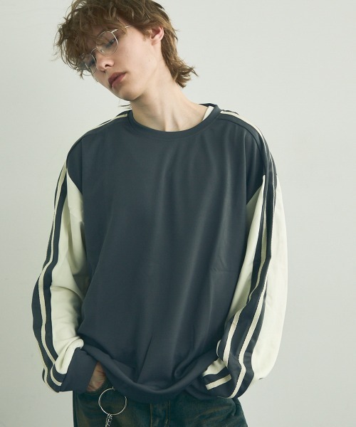 Shoowtime トレーナー スウェット Oversized shoulder line design sweatshirt / オーバー ...