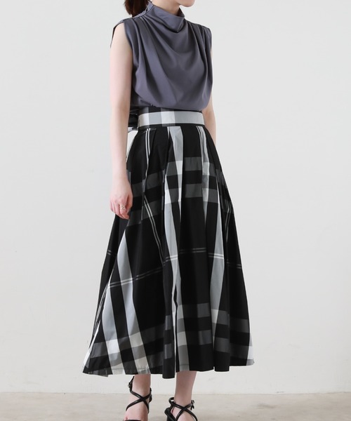 Yahoo!オークション - 「Cheek」 ノースリーブトップス MEDIUM チャコ...