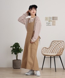 atONE（アットワン） サロペット オーバーオール ツイルエプロン