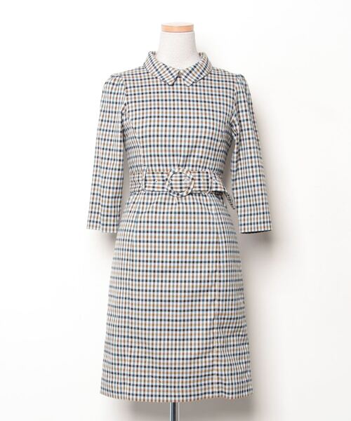 REDYAZEL 「REDYAZEL」 チェック柄7分袖ワンピース S ブルー レディース : ZOZOTOWN Yahoo!店 - 通販 - Yahoo!ショッピング