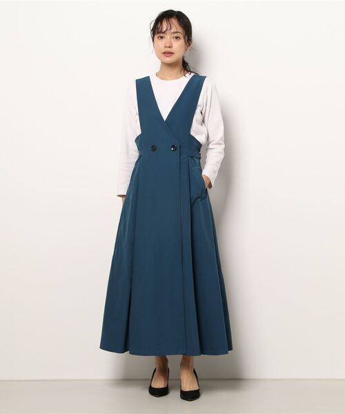 Yahoo!オークション - 「LANVIN en Bleu」 サロペットスカート 38 ブラ...
