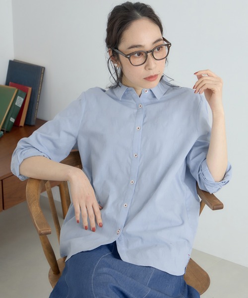 DECOY SINCE 1981 「DECOY 1981」 7分袖シャツ 9号 サックスブルー レディース : ZOZOTOWN Yahoo!店 - 通販 - Yahoo!ショッピング