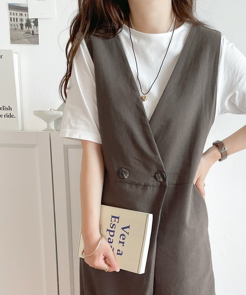 classicalelf（クラシカルエルフ） サロペット オーバーオール 1枚でこなれレディ。麻混ワイドオールインワン レディース : ZOZOTOWN Yahoo!店 - 通販 ...