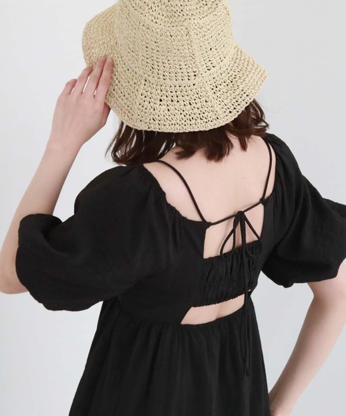 Yahoo!オークション - 「archives」 半袖ワンピース MEDIUM ブラック ...