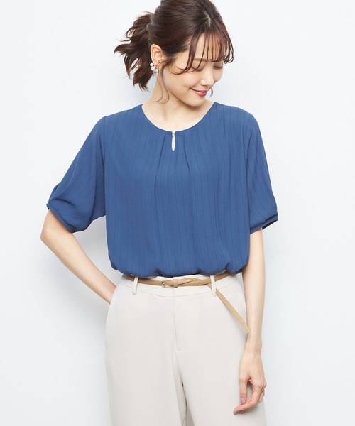 A/C DESIGN BY ALPHA CUBIC 「A/C CUBIC」 半袖ブラウス L ブルー レディース : ZOZOTOWN Yahoo!店 - 通販 - Yahoo!ショッピング