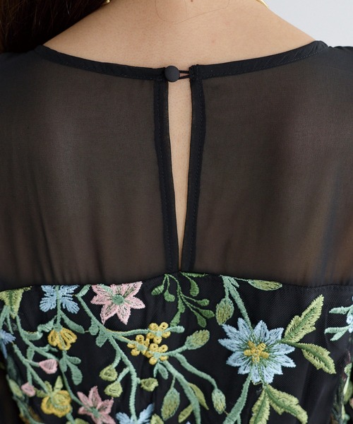 LAVEANGE（ラビアンジェ） ドレス フラワー刺繍ワンピース : ZOZOTOWN