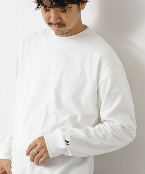 ノーリーズ（NOLLEY’S）/度詰め引き揃え天竺 クラフトクジラ ワンポイントロンT 25AW NOLLEY'S（ノーリーズ） tシャツ 度詰め引き揃え天竺 クラフトクジラ