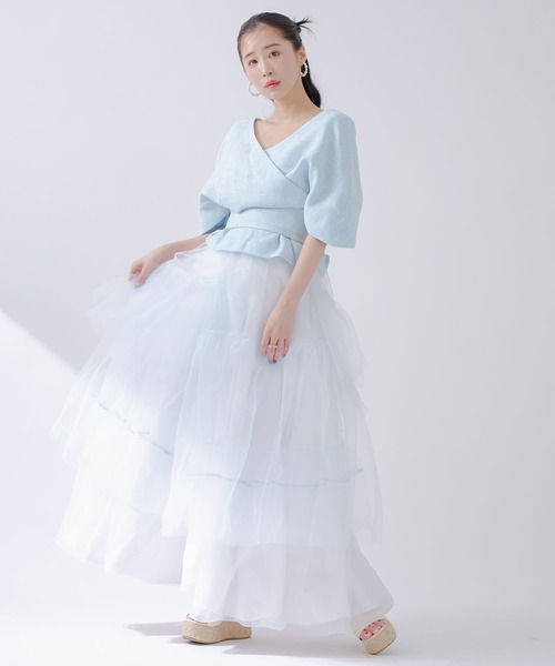 Yahoo!オークション - 「qumerry.」 セットアップ MEDIUM ライトブルー...