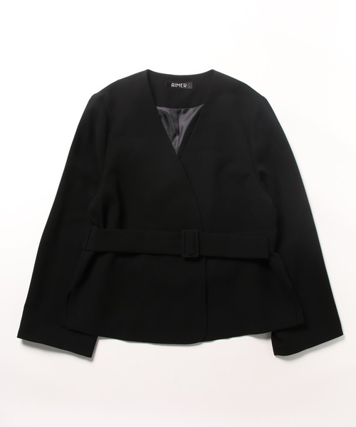 AIMER 「AIMER」 ノーカラージャケット MEDIUM ブラック レディース : ZOZOTOWN Yahoo!店 - 通販 - Yahoo!ショッピング