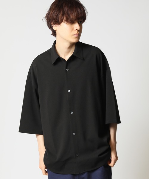 ARCADE シャツ UVカット梨地ストレッチ素材 オーバーサイズ BIG5分袖シャツ メンズ レディース : ZOZOTOWN Yahoo ...