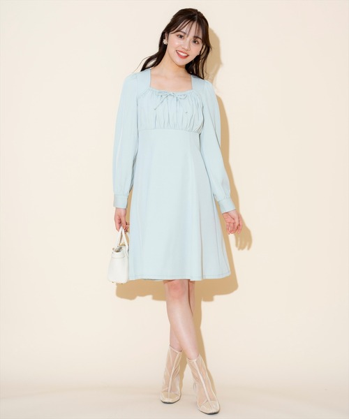 WILLSELECTION ワンピース ギャザーリボンフレアミニワンピース : ZOZOTOWN Yahoo!店 - 通販 - Yahoo!ショッピング