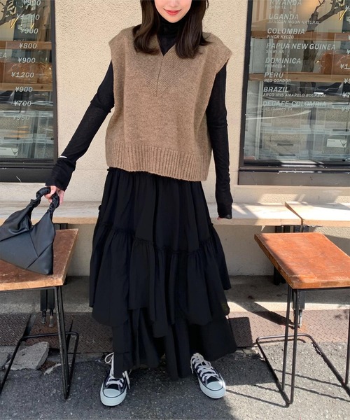 titivate（ティティベイト） Vネックニット S グリーン レディース : ZOZOTOWN Yahoo!店 - 通販 - Yahoo!ショッピング