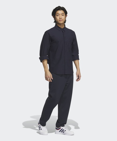 アディダス(adidas)プレミアム カジュアル 軽量 ニット 長袖シャツ GR536-JZ8748(Men’s) adidas（アディダス） シャツ プレミアム カジュアル 軽量 ニット 長袖