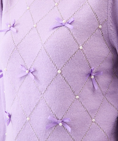 Rose Tiara（ローズティアラ） ニット セーター アーガイルリボン