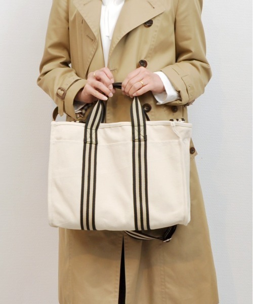 cache cache（カシュカシュ） トートバッグ cachecache / ラインテープボックスパーテーション2wayトート レディース : ZOZOTOWN Yahoo!店 - 通販 ...